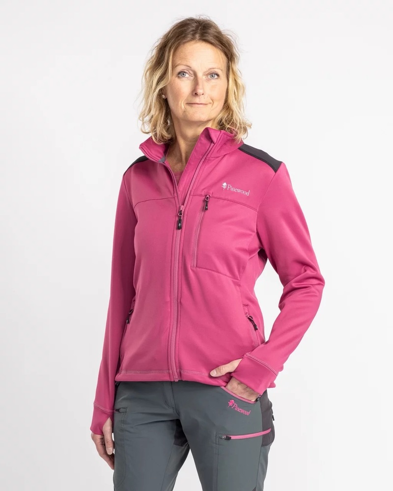 Abisko Power Fleece Jacka Dam Pinewood - Rosa